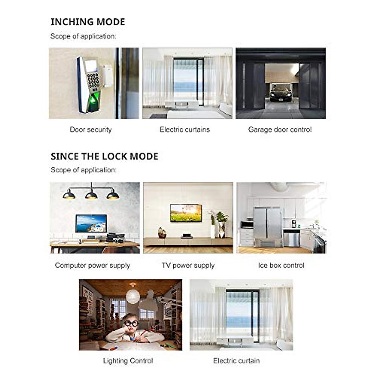 MHCOZY Updated WiFi Wireless Smart Switch Inching Self-Locking Relay Module,Set Inching Time from 0.5 Second to 1 Hour,be Applied to Access Control,DIY WiFi Garage Door Opener (7-32V with 433Mhz RF)