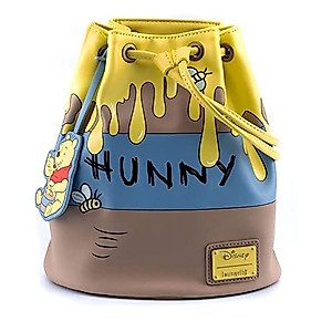 Loungefly Disney Winnie the Poof 95th Anniversay Honey Pot Womens Convertible Shoulder Bag Purse