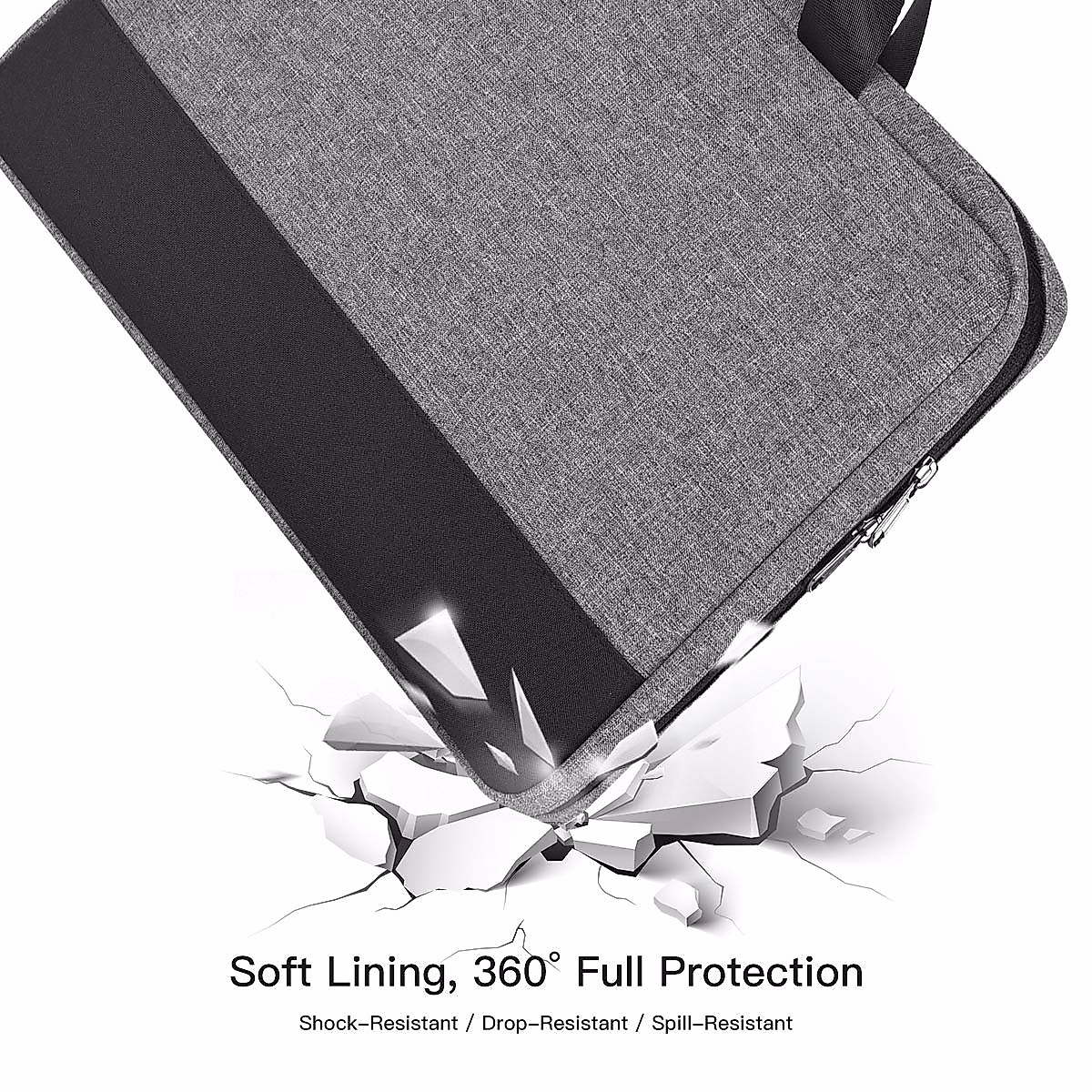 17-17.3 Inch Laptop Bag, Men Women TSA Briefcase with Organizer for HP Envy 17 17t/Pavilion 17, Dell Inspiron 17/G3 G7 17.3, Ideapad 330 L340 17.3, Acer Aspire 17.3, ROG MSI GS75 17.3 Case, Gray