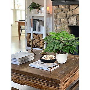 Hollyone Artificial Monstera Plant Faux Monstera Deliciosa Plant Potted Fake Tropical Plants in Pot for Indoor Outdoor Home Decoration