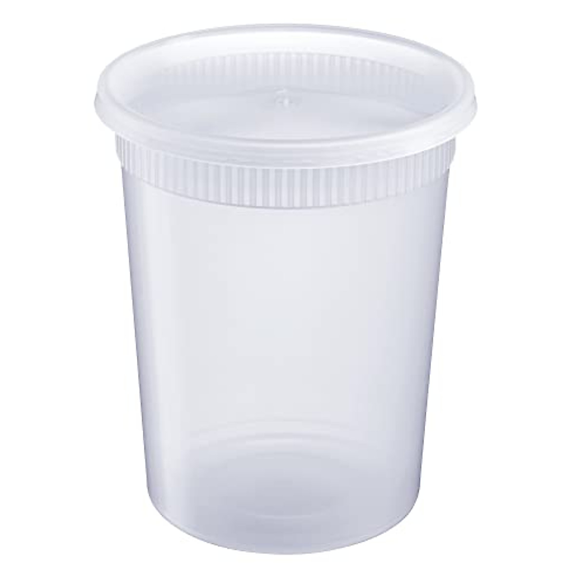 Comfy Package [Case of 120 32 oz. Plastic Deli Containers with Lids - Disposable Food Storage Containers With Airtight Lids, Ideal for Soups, Stews, and Meal Prep