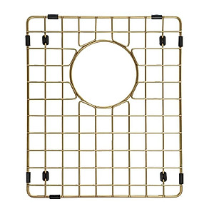 Starstar 50/50 Double Bowl Kitchen Sink Bottom Two Grids, Matte Gold 304 Stainless Steel (11.75 x 14)