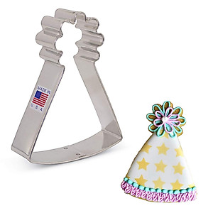 Birthday/Party Hat Cookie Cutter, 4" Made in USA by Ann Clark