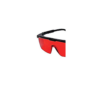 Bosch 57-GLASSES Laser View Enhancing Glasses with Adjustable Temple, Red Lens, Black Frame