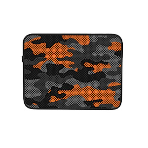 Camouflage Textured Grid 13 inch Portable Laptop Sleeve Compatible with MacBook Air Notebook Computer Case for Men Women College School Students