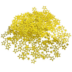 Honbay 60g 2.1 Ounce Gold Star Confetti Star Sequin for Wedding, Birthday, Party, Festival Decorations, Hollow and Solid