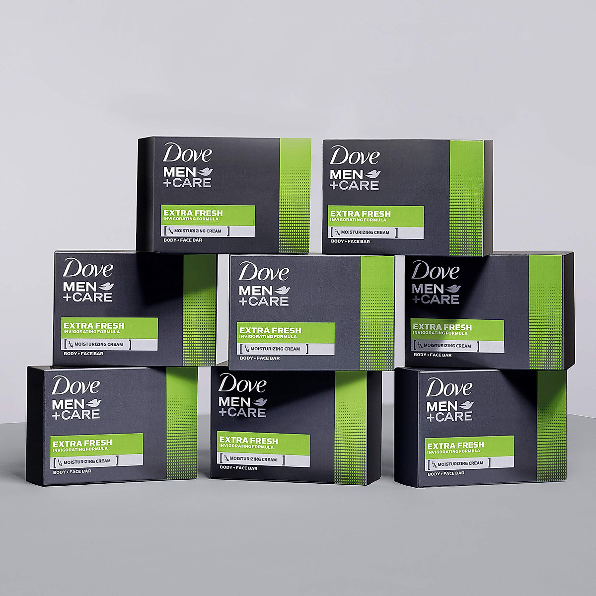 Dove Men+Care 3 in 1 Bar Cleanser for Body, Face, and Shaving to Clean and Hydrate Skin Extra Fresh Body and Facial Cleanser More Moisturizing Than Bar Soap 3.75 oz 8 Bars