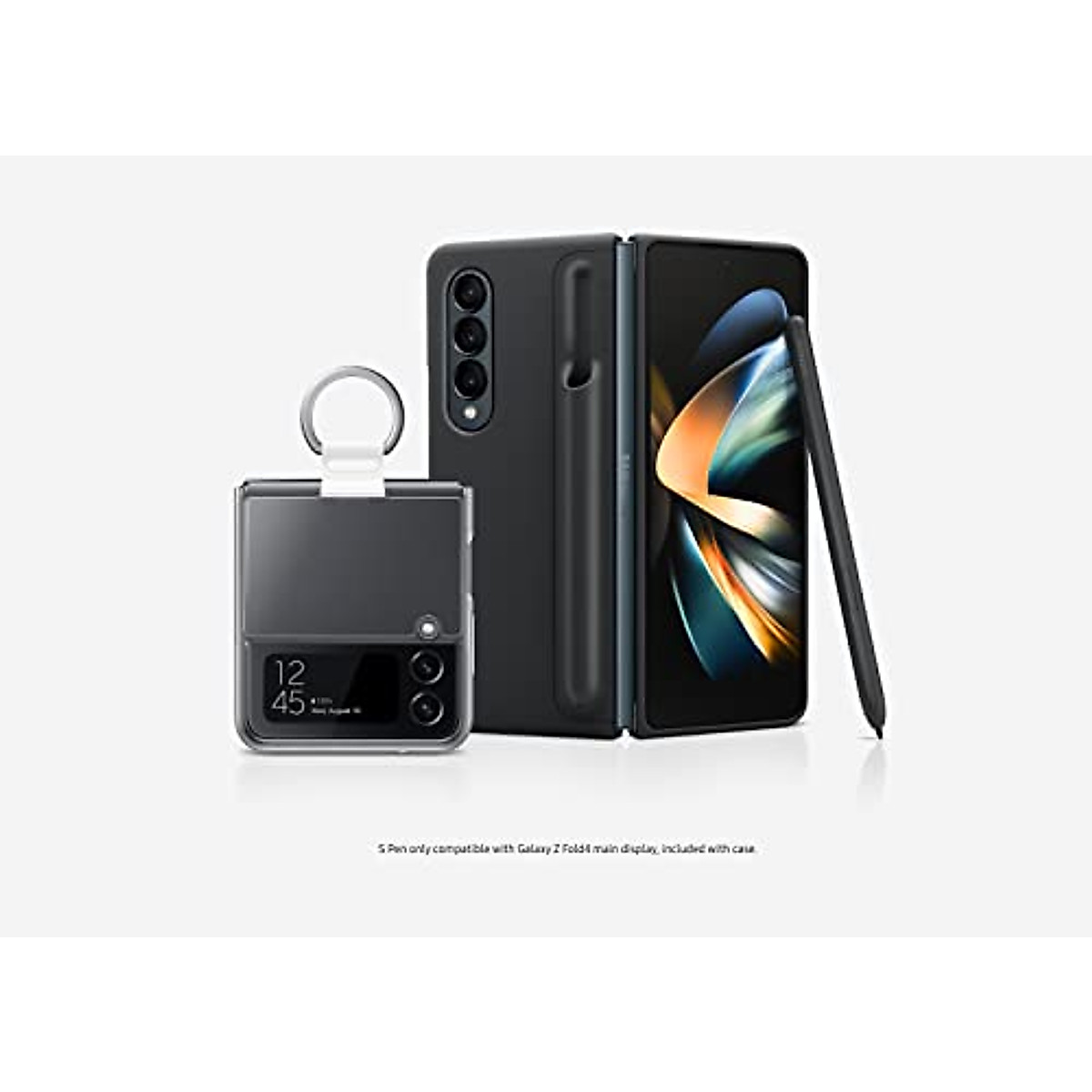SAMSUNG Galaxy Z Flip 4 Cell Phone, Factory Unlocked Android Smartphone, 256GB, Flex Mode, Hands Free Camera, Compact, Foldable Design, Informative Cover Screen, US Version, Graphite