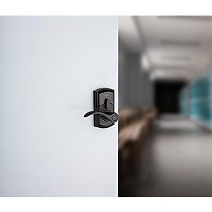 Smartcode Electronic Commercial Deadbolt - Matte Black, Keyless Entry + Keypad with Lever