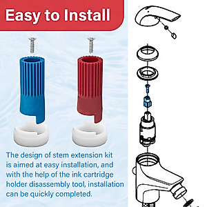 New Upgraded 97479 Stem Extension Kit Shower Valve Repair Kit for Moen Monticello Bathroom Faucet Cartridge Replacement Parts