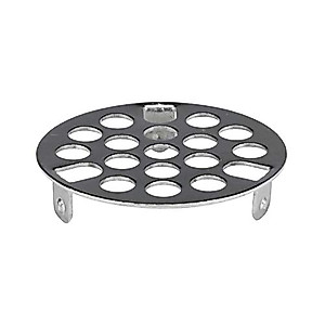 Danco 80062 9D000 1-5/8" Metal Drain Strainer, Chrome, Brass , White