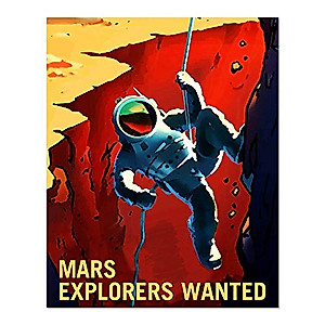 NASA Mars Recruitment Space Wall Decor - Set of five 8x10 Glossy Prints - Perfect Future Planet Travel Room Art Posters