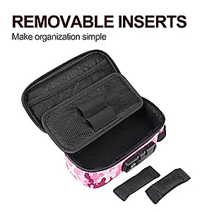 FIREDOG Smell Proof Bag with Combination Lock (Red Camo, 8x4x2.75 Inch)