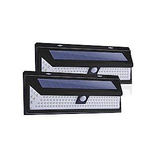 AGIPS Low Voltage Lights 2pcs IP65 118LEDs 3Modes Solar Light Outdoor LED Light Outdoor Solar Lamp PIR Motion Sensor Sunlight Powered Lamp for Garden Decoration Household Bulbs