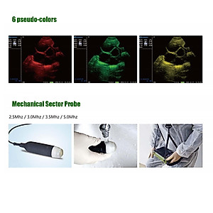 DAWEI Veterinary Ultrasound Machine for Pregnancy Portable Vet Handheld Scanner B-Ultra Sound Lightweight Ultrasound with 3.5Mhz Waterproof Probe for Pig,Sheep,Dog use