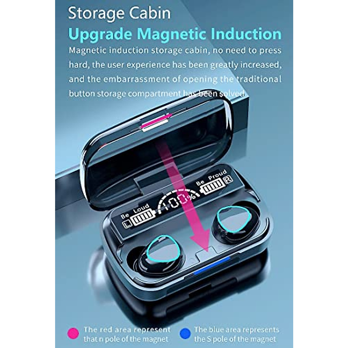 M10 TWS Wireless in-Ear Headphone Earphone Sports Waterproof Touch Headset with LED Display