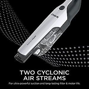 Shark CH963AMZ 2-in-1 Pet Pro Cordless Handheld Vacuum Ultracyclone System, Lightweight and Portable for Car and Home, Rechargeable, Washable Filter, XL Dust Cup, Crevice Tool & Scrubbing Brush, White
