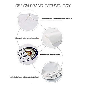 BDONDON Baby Unisex Organic Cotton Onesie Bodysuit Newborn Girl Boys Long-Sleeve Rompers Warm Baby Clothes (Rainbow B, 0-6 Months)