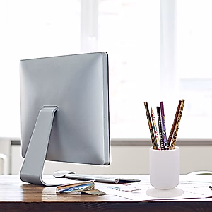 FOMIYES Silicone Pencil Holder Suction Cup Makeup Brush Holder Pencil Pen Holder for Office Desktop Storage Organizer White