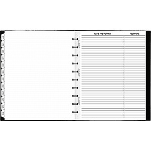 AT-A-GLANCE 2023-2024 Academic Planner, Weekly & Monthly, Quarter-Hourly Appointment Book, 9" x 11", Large, Monthly Tabs, Pocket, Flexible Cover, Move-A-Page, Black (70957E05)