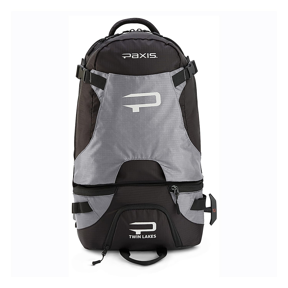 Paxis High-Tech Ergonomic Fishing and Photography Backpack - Black/Grey - Capacity: 30 Liters