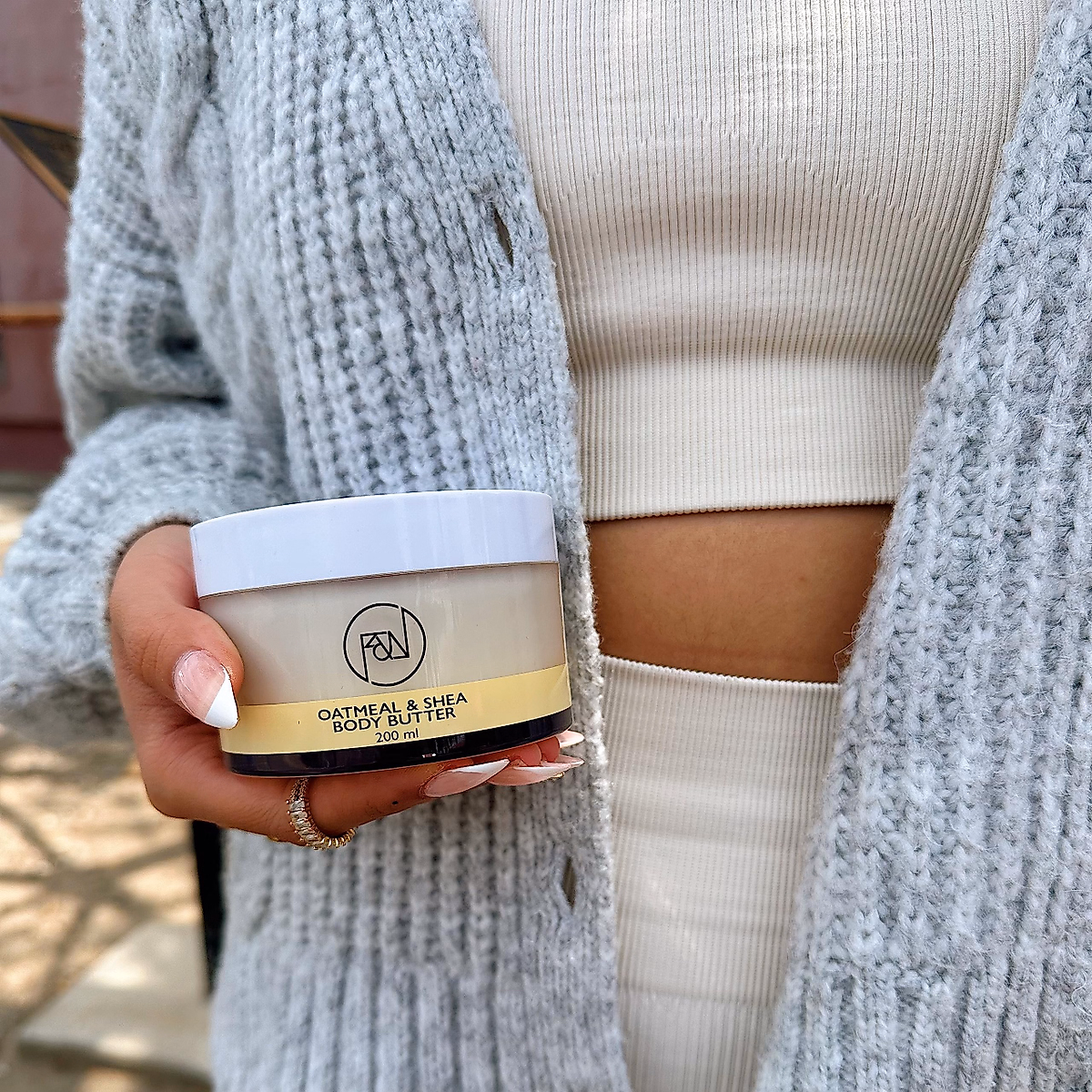 Flora and Noor Organic Whipped Shea Body Butter | Shea Butter for Face and Body Moisturizing Natural Body Butter for Dry Skin infused with Colloidal Oatmeal (200 ml)