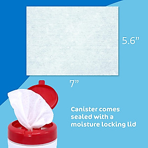 Pharma-C 70% Isopropyl Alcohol Wipes [6 pack - 40ct Canisters] - Bulk IPA First Aid Antiseptic Wound Cleaner with Moisture Lock Lid. For minor cuts, scrapes, and burns.