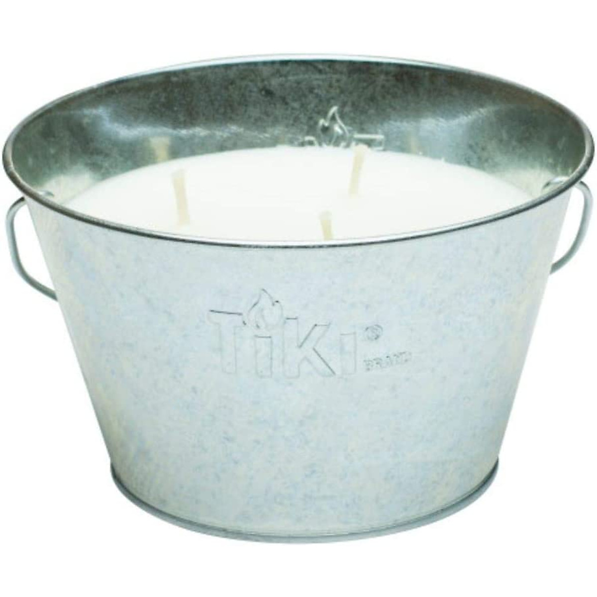 TIKI Brand Triple-Wick Galvanized Citronella Candle Bucket, 28 Ounce
