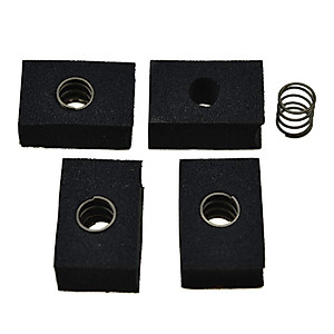 KAISH Pack of 4 Bass Pickup Height Foam Pickup Height Adjustment Pads with Springs for P Bass or Jaquar Pickups