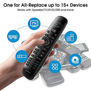 Sofabaton U2 Universal Remote Control with Smart App, Customizable Macro Button, All in one Remote Control for TVs/DVD//Blu-ray/STB/Projector, Works with Infrared & Bluetooth Devices