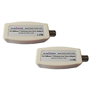 Ethernet Over Coax EOC Adapter Kit (DECA-100) - Twin Pack - by PAIRTEK