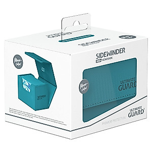 Ultimate Guard Sidewinder 100+, Deck Box for 100 Double-Sleeved TCG Cards, Petrol, Magnetic Closure & Microfiber Inner Lining for Secure Storage