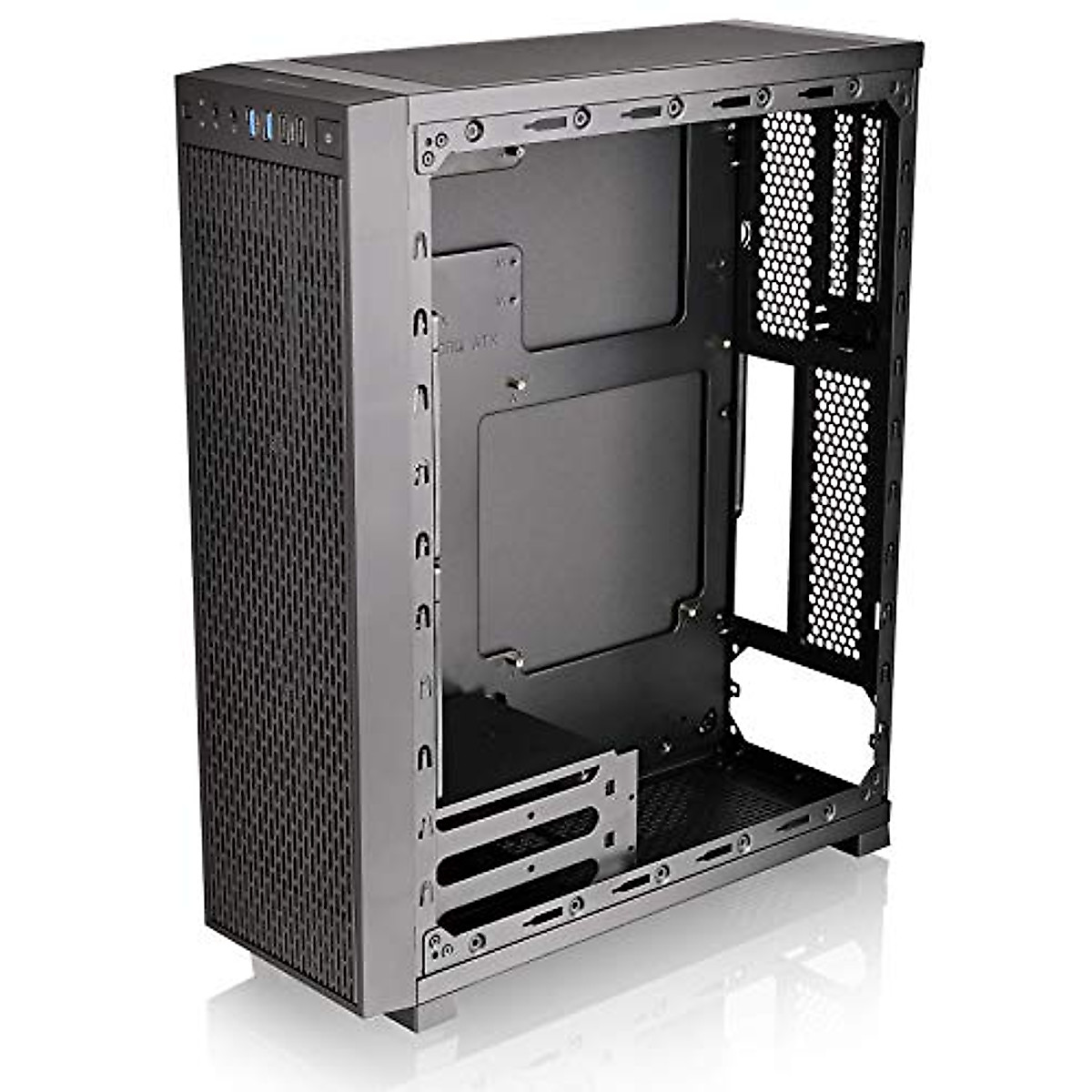 Thermaltake Core G3 Black Slim Small Form Factor ATX Perforated Metal Front and Top Panel Gaming Computer Case 2.0 Edition with Two 120mm Front Fan Pre-Installed CA-1G6-00S1WN-A0