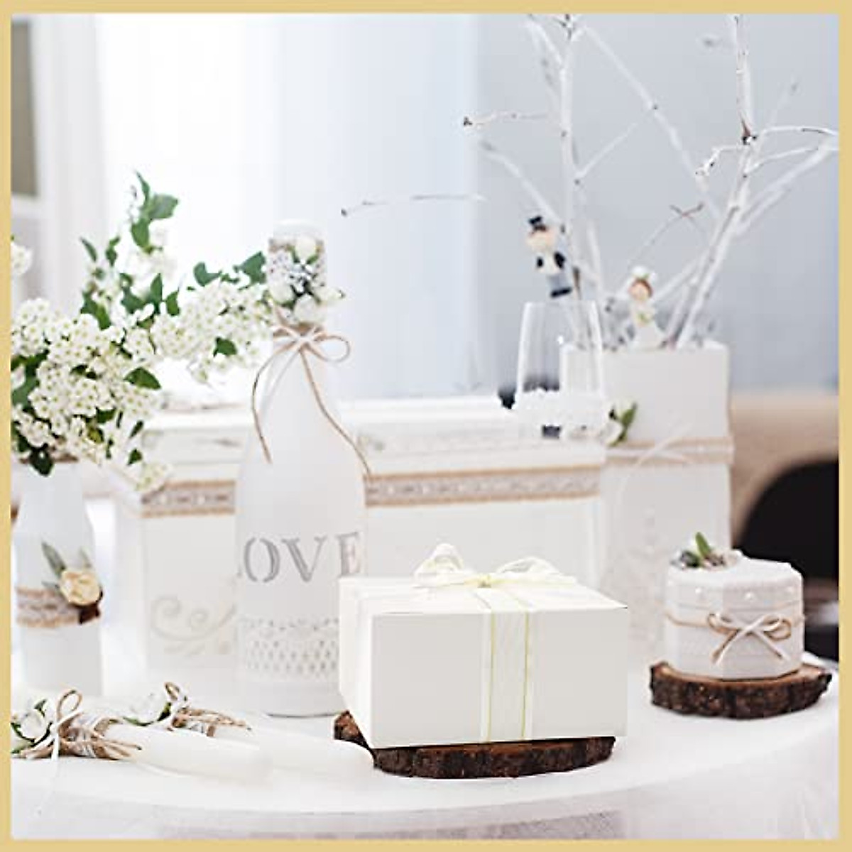 MESHA 8x8x4inches Small Gift Boxes With Lids for Presents,10Pcs Bridesmaid Proposal Box for Gifts,Small White Boxes for Gifts, Paper Wedding Favor Boxes,Birthday Gift Box Bulk, Party Favor Boxes