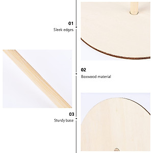 GANAZONO 3pcs Doughnut Bagel Display Doughnut Cake Donut Holder Wood Donut Stand Doughnut Holder Stand Donut Stands for Dessert Table Cart Stand Food Snacks Fried Shelf Wooden Bride