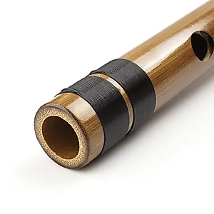 Japanese Bamboo Flute with Black Lines 7/8 Hon Handmade Bamboo Musical Instrument (7 Hon)