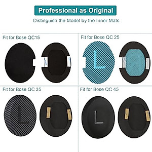 Ear Cushions for Bose QuietComfort 45 QC45 QC35 ii QC35 Ear Pads Headphones Gel Earpads Replacement with Upgraded Memory Foam, Cooling Silicone Gel and Milk Silk Fabric