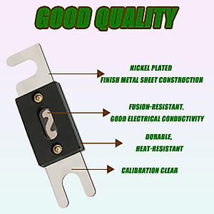 SIGANDG 350 Amp Nickel Plated ANL Fuses for car Audio and Video System(5 Pack)