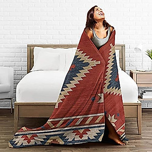 Sonernt Southwestern Native American Design Throw Blanket Super Soft Lightweight Warm for Couch Travel Chair-All Season Premium Bed Blanket 50 X 60 Inches