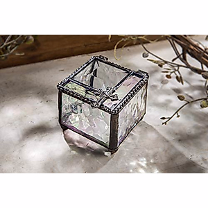 First Communion Gift Small Jewelry Box Stained Glass Religious Keepsake Prayer Christian Baptism Confirmation Rosary Case Trinket J Devlin Box 349