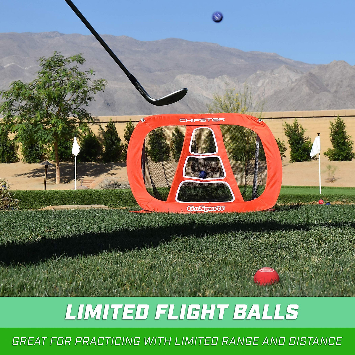 GoSports Foam Golf Practice Balls Realistic Feel and Limited Flight Use Indoors or Outdoors, 16 Count (Pack of 1)