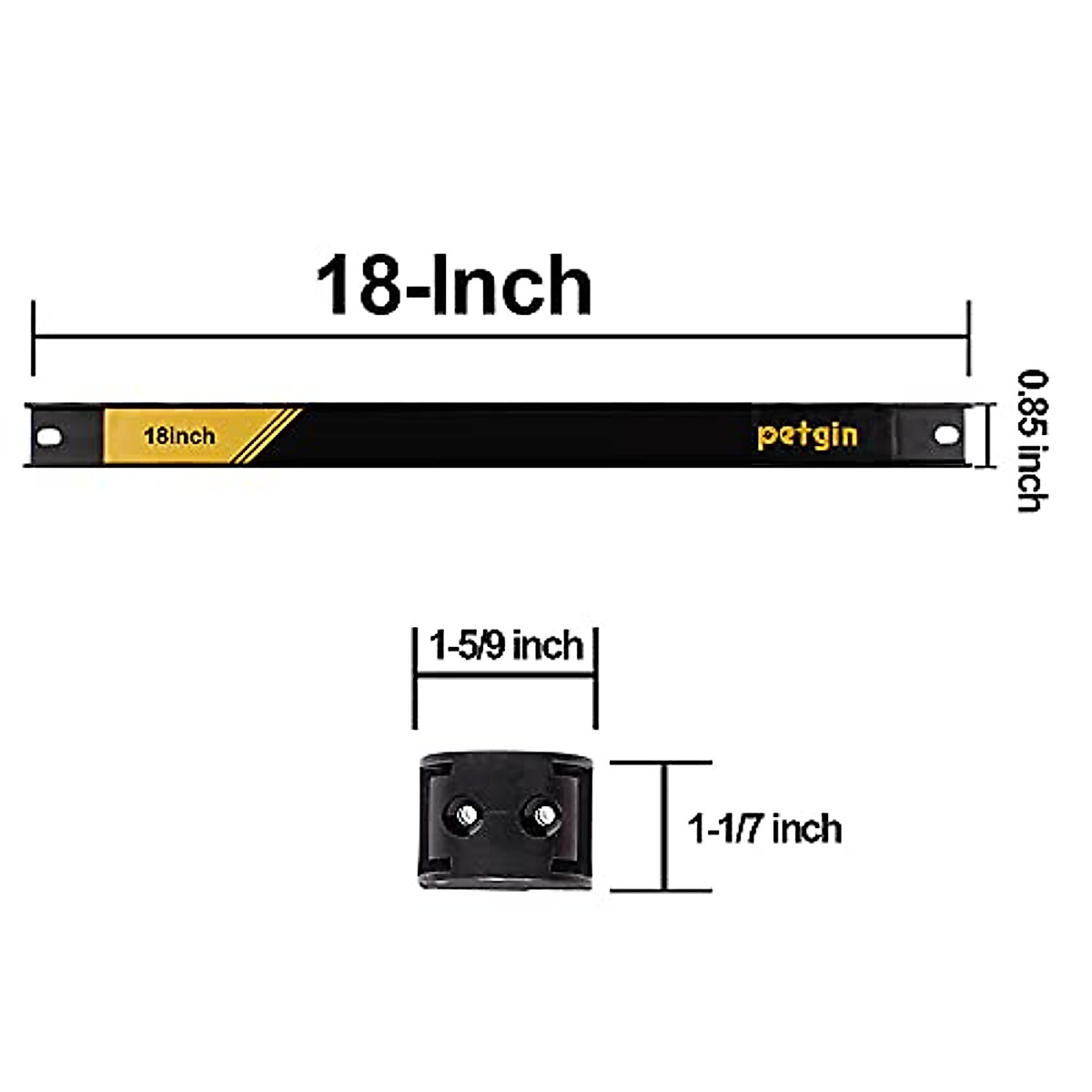 Petgin Set of 4 Magnetic Tool Holder Rack - 18 Inch Heavy Duty Garage Wall Holder Strip for Tools - Tool Bar with Magnet for Screwdriver, Wrench