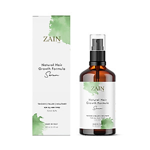 ZAIN1 Natural Hair growth serum with Snail Mucin, Rosmary, Niacinamide, Hyaluronic acid, Azelaic acid, Nettle, and Much More Natural Ingredients (Mimosa, 3.4 oz). Our products are made by nature
