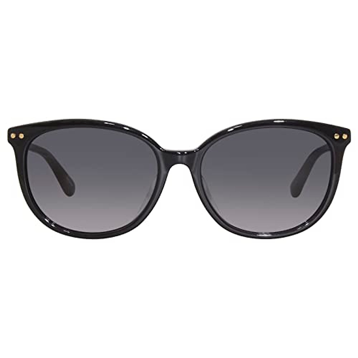 Kate Spade New York Women's Alina/F/S Round Sunglasses, Black, 55mm, 17mm