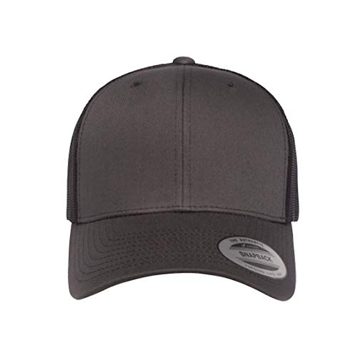 Yupoong YP Classics Retro Trucker Cap, Charcoal/Black, OSFA