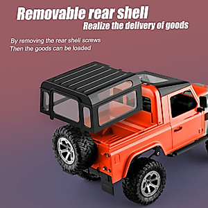 Adepe 1/10 Scale Large Size Rc Car - 2.4GHZ Full Scale Throttle Remote Control Vehicle - 4WD All Terrain Crawler Climbing RC Truck - Hobby Toy Cars for Adult & Kids, RTR