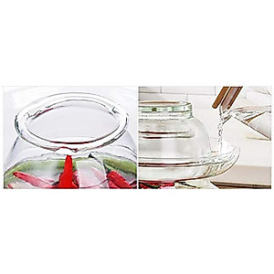 TELLW Home transparent kimchi jar thickened glass pickles altar pickled pot creative pickles pickled cabbage cylinder sealing tank