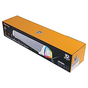 SOULION R30 Plus Bluetooth Computer Speakers for PC Desktop, 6 Modes LED Lights with All-in-one Control Button, Wired USB Powered Sound Bar, Surround Sound Portable SoundBar for Monitor Laptop Phone