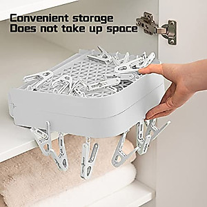 MMXYYUU Multi-Functional Drying Rack with Multiple Clips – Sock Hanger – Drip Hanger – Underwear Rack – Underwear Hanger –