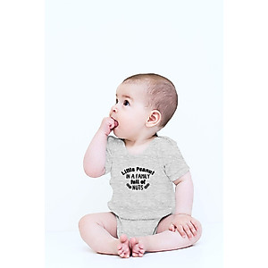 CBTwear Little Peanut Baby Bodysuit - Adorable Boy Girl Romper Clothing Funny Cute Infant Outfit Unisex (6 Months, Heather Grey)
